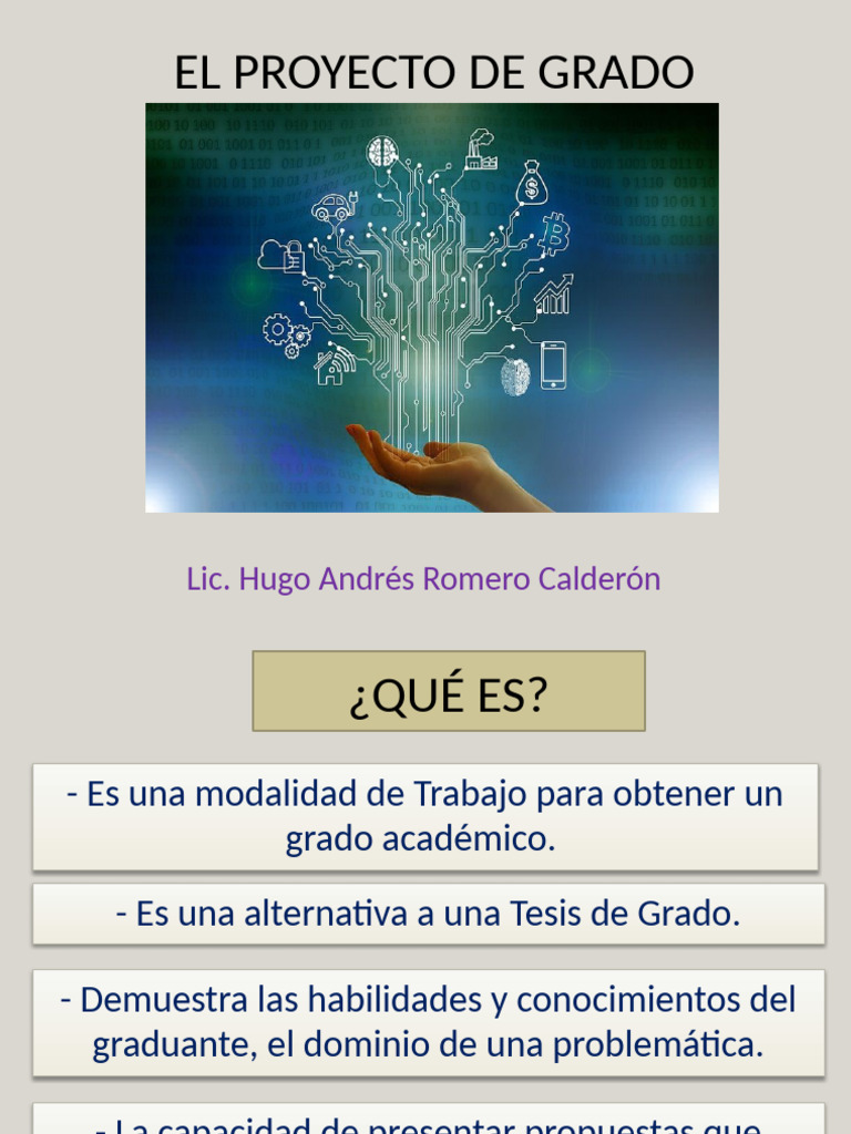 El Proyecto de Grado | PDF