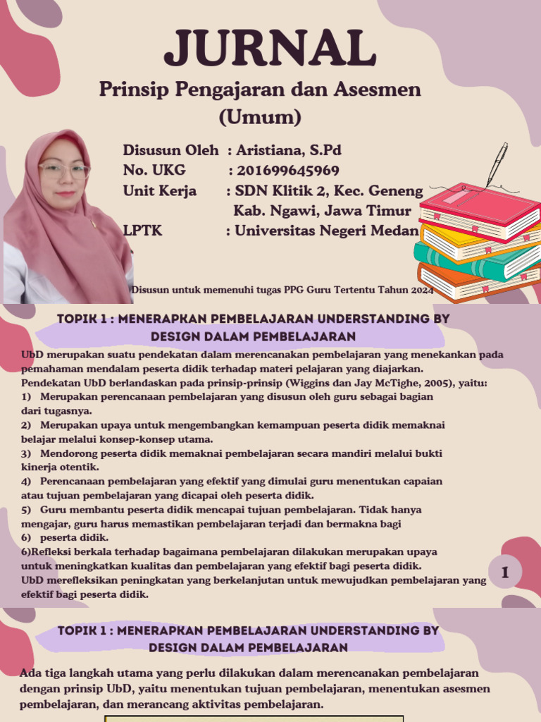 Jurnal Pembelajaranku - Canva - Modul 1 - PPG Guru Tertentu | PDF