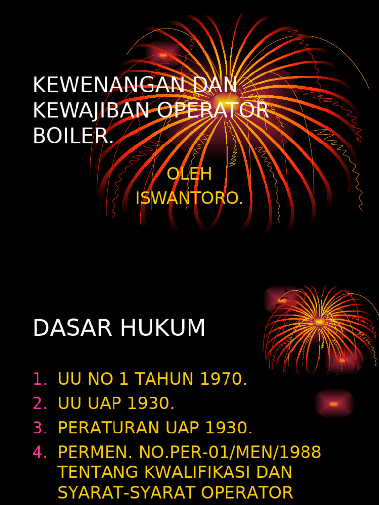 Kewenangan Dan Kewajiban Operator Boiler | PDF