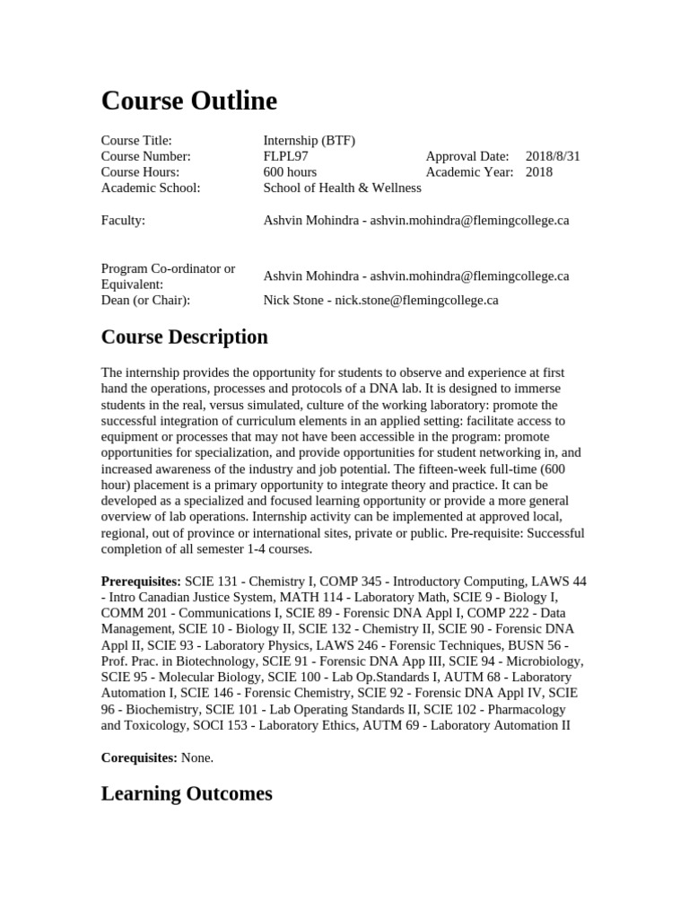 2019 Course Outline | PDF