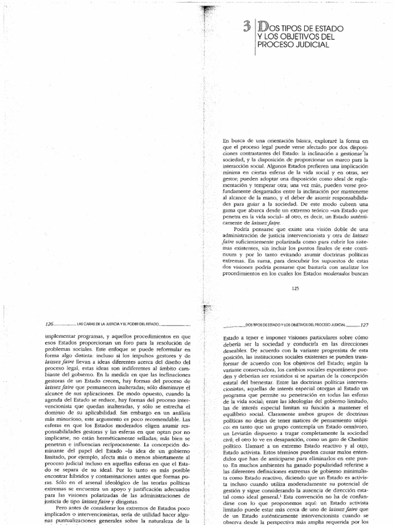 Clase 22 y 23 Damaska 1986 Tipos de Estado y Los Objetivos Del Proceso Judicial | PDF