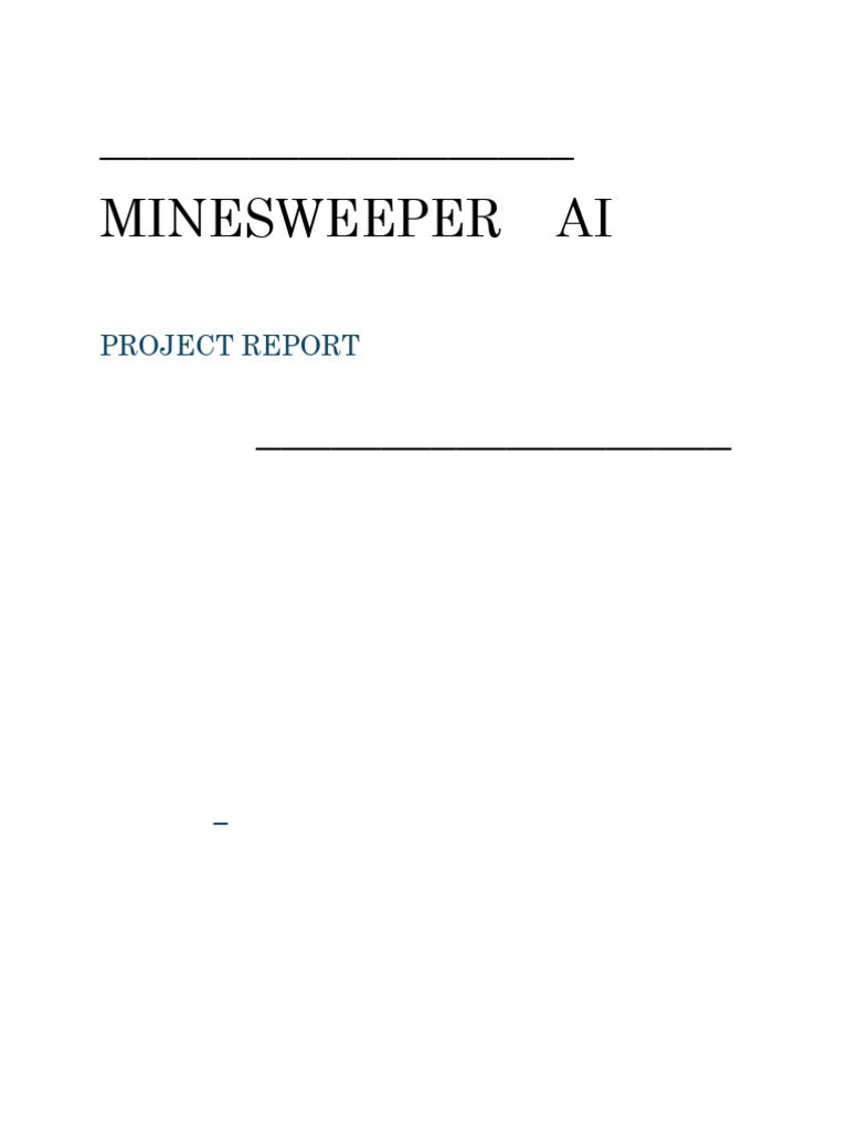 Minesweeper Report | PDF