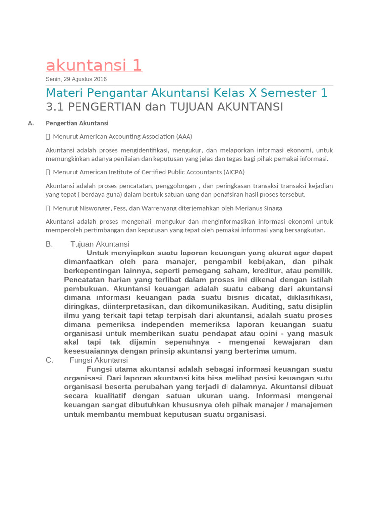 Pengantar Akuntansi Dasar | PDF