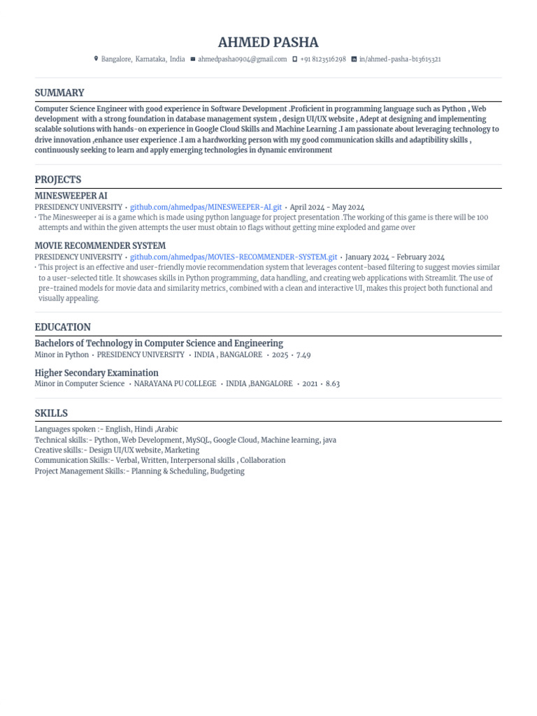 Ahmed Resume | PDF