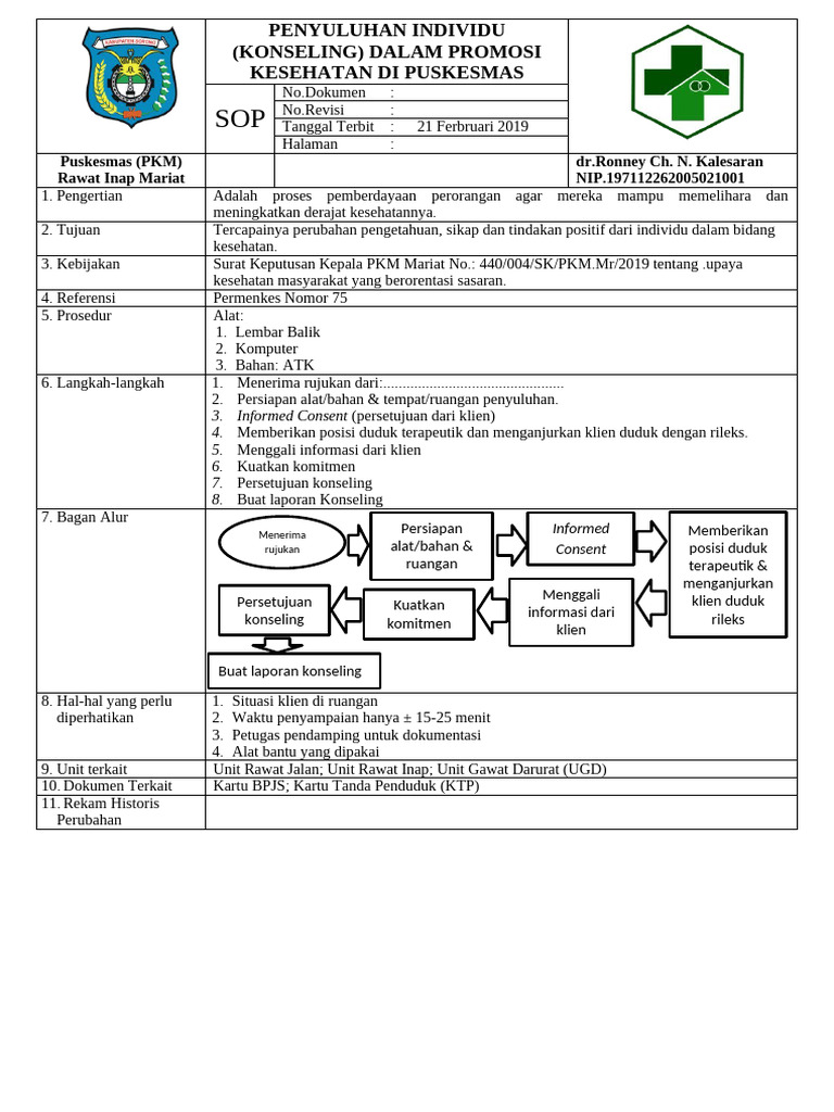 Sop Penyuluhan Individu | PDF