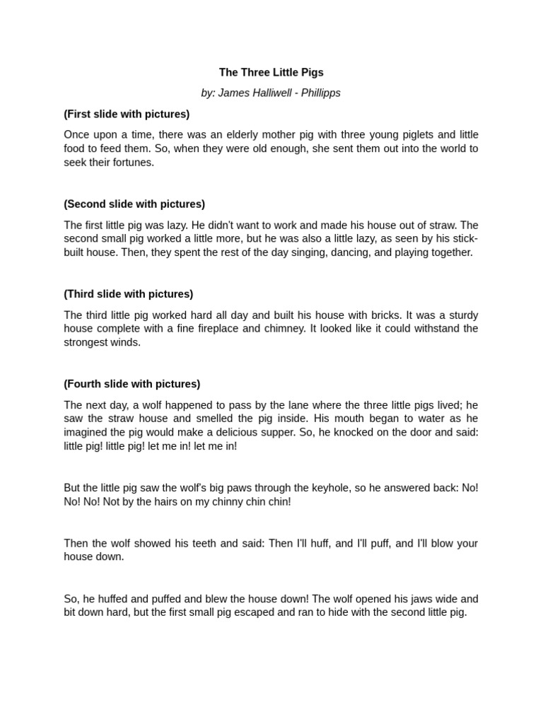 The Three Little Pigs | PDF