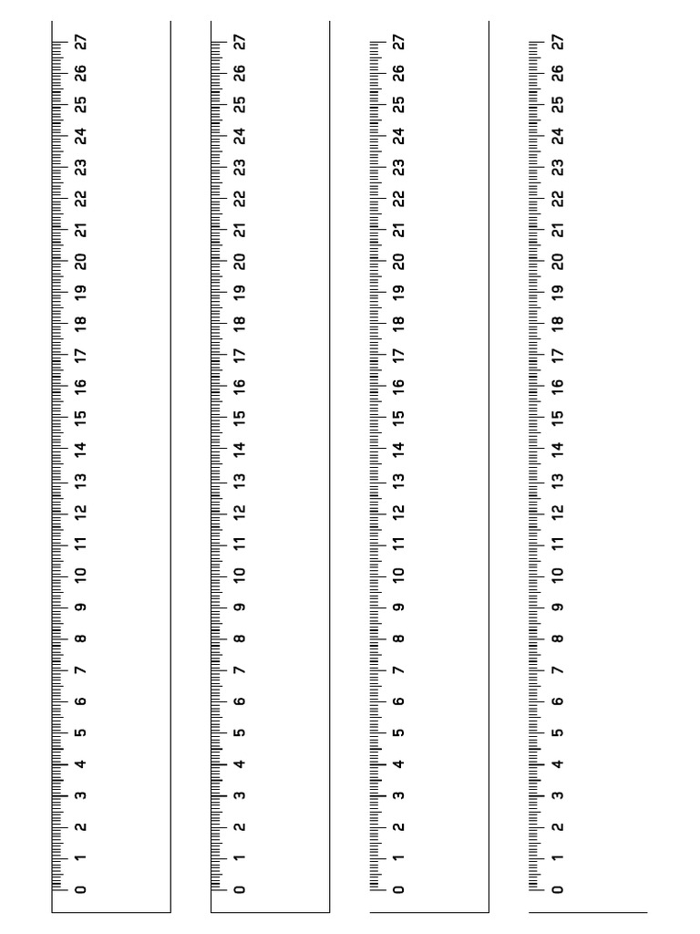 Regla para Imprimir A4 | PDF