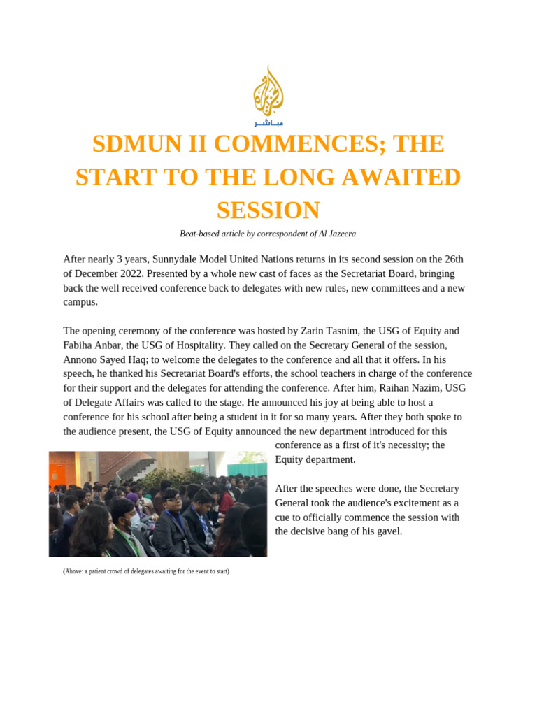 Opening Ceremony Example | PDF