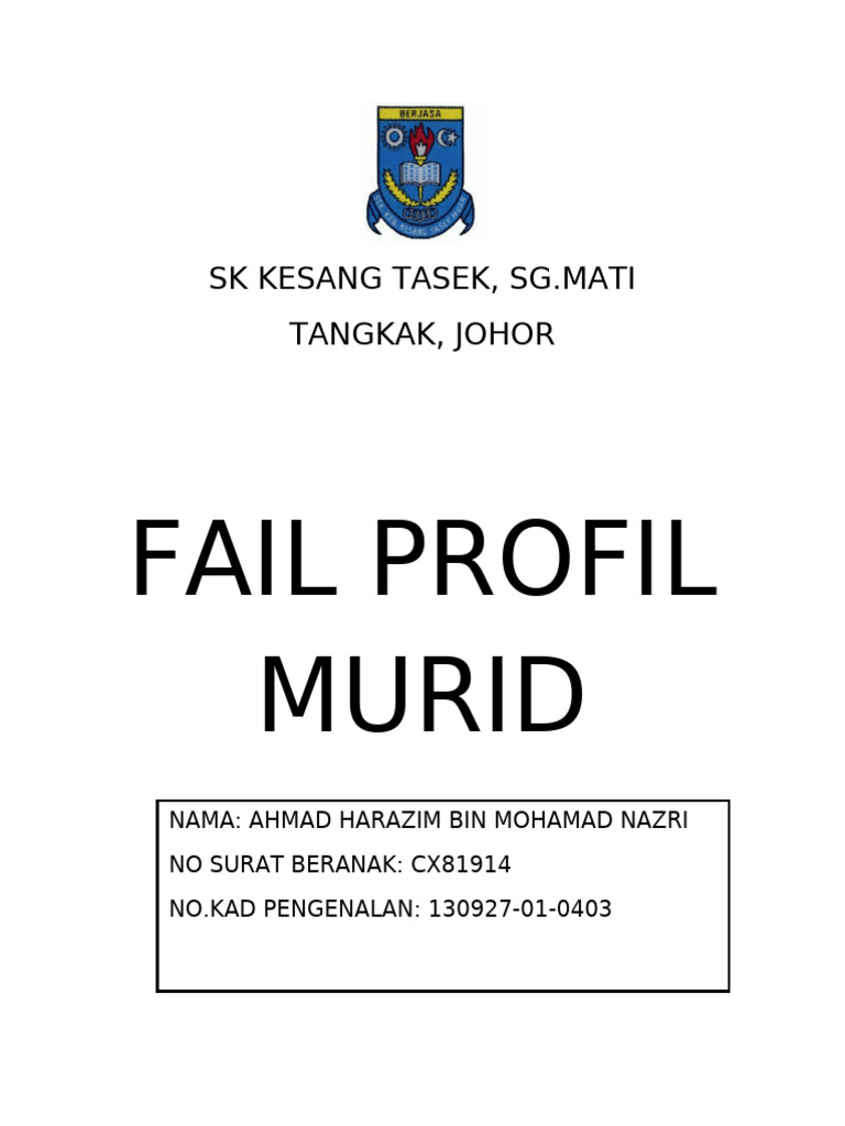 Fail Profil Murid | PDF