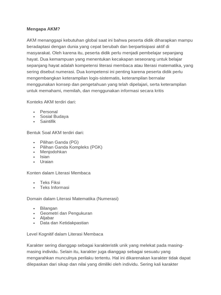 Mengapa AKM | PDF