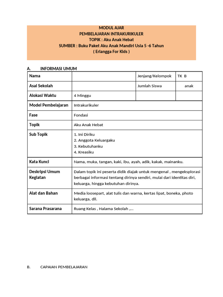 PAKET AKU ANAK MANDIRI 5-6TH - KM-MA (Modul Ajar) - Modul Ajar Paket ...