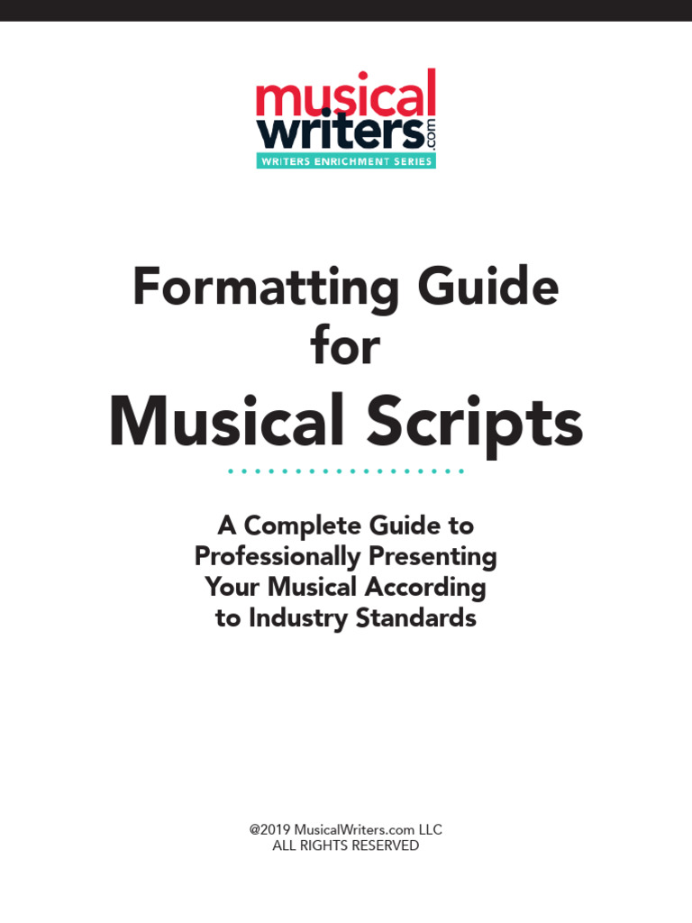 MW Musicals Formatting Guide Script | PDF