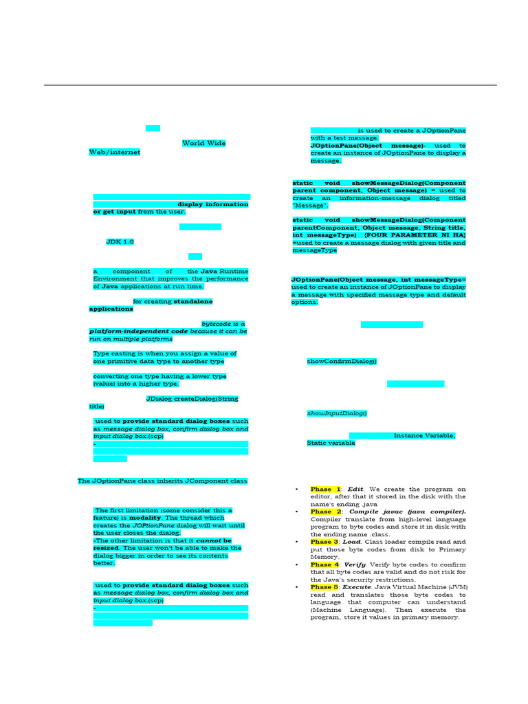 Computer-Programming 1st Yr REVIEWER | PDF
