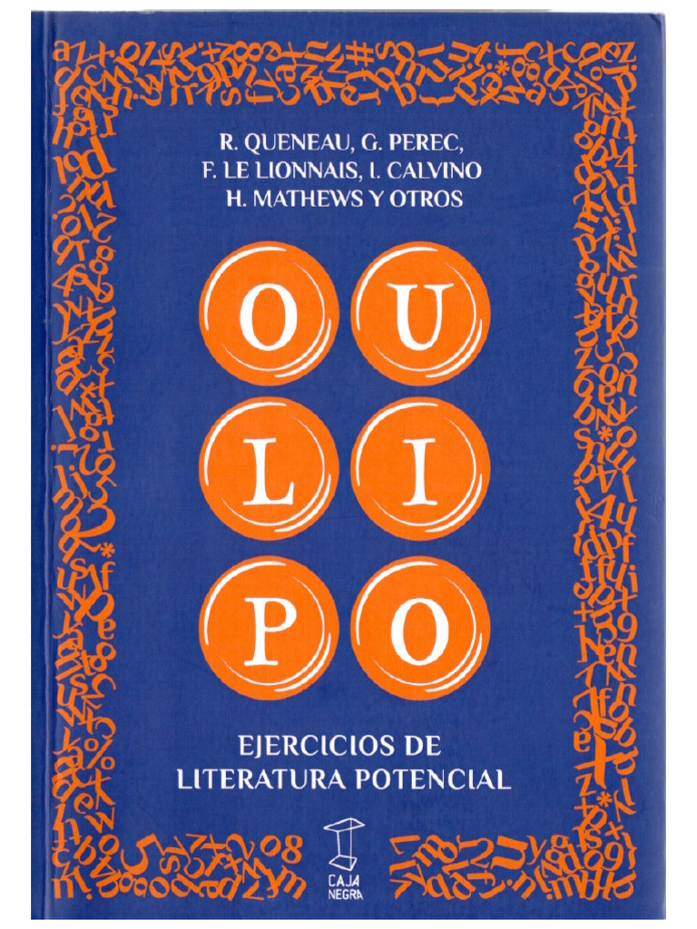 Oulipo Ejercicios de Literatura Potencial | PDF