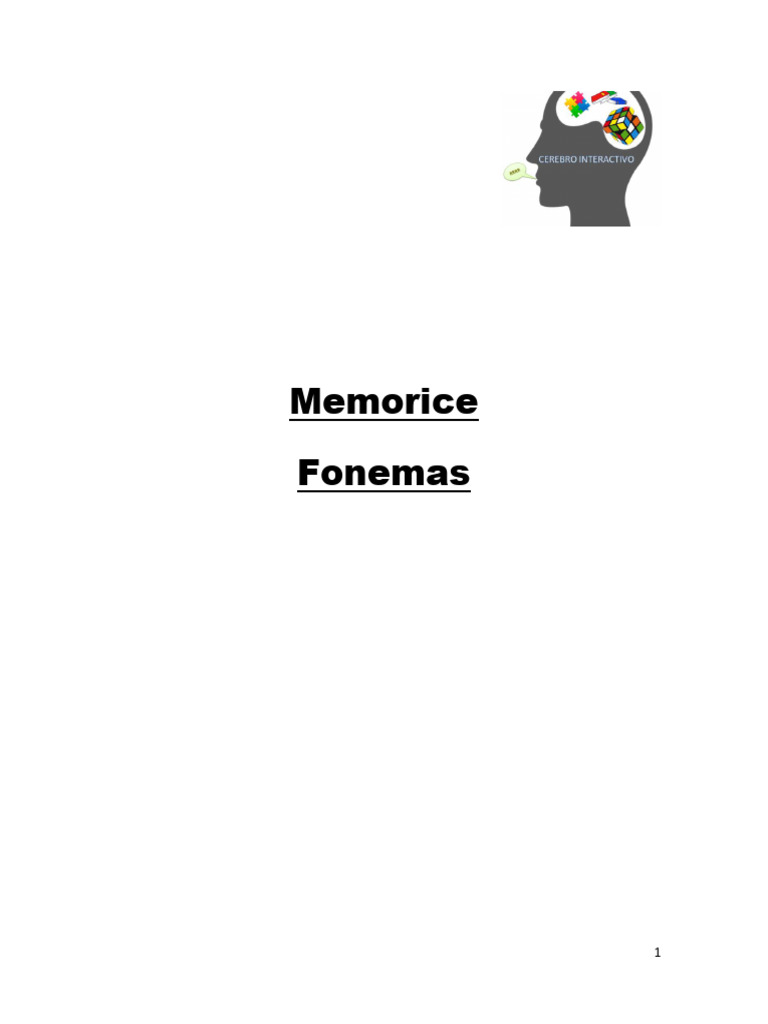 Memorice Fonemas | PDF
