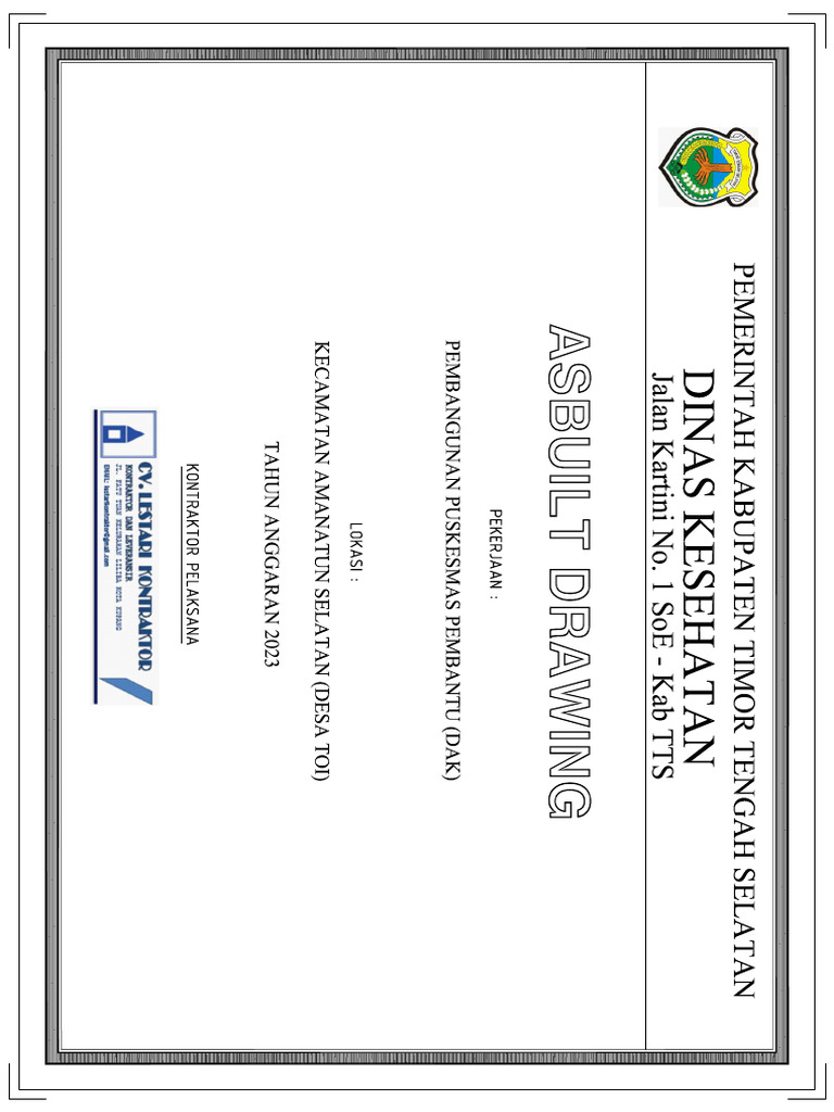 Asbuilt Drawing Desa Toi | PDF