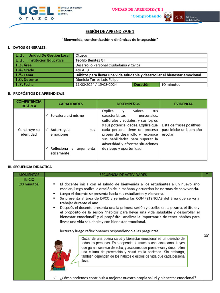Sesion de DPCC 5to | PDF Sesion de DPCC 5to | PDF