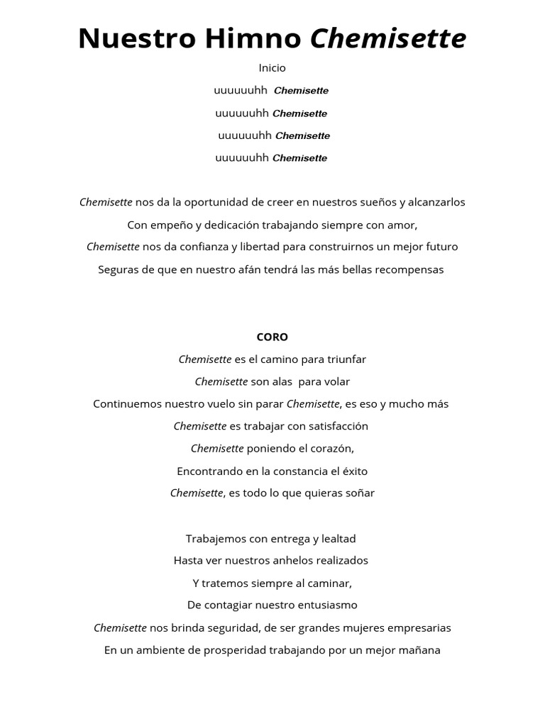 Himno Chemisette | PDF