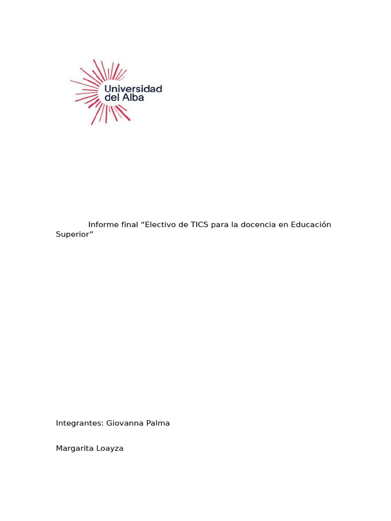 informe final TICS | PDF
