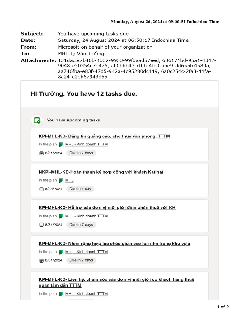 You Have Upcoming Tasks Due | PDF