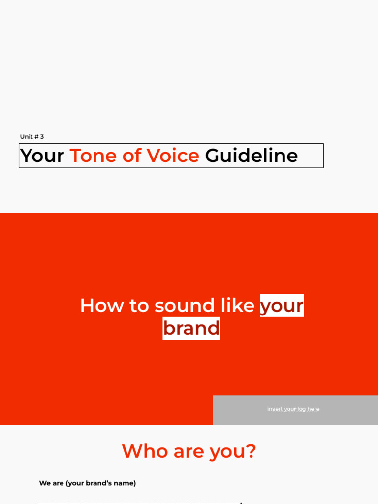 Template For Your Tone of Voice Guideline | PDF | Career & Growth | Self-Improvement