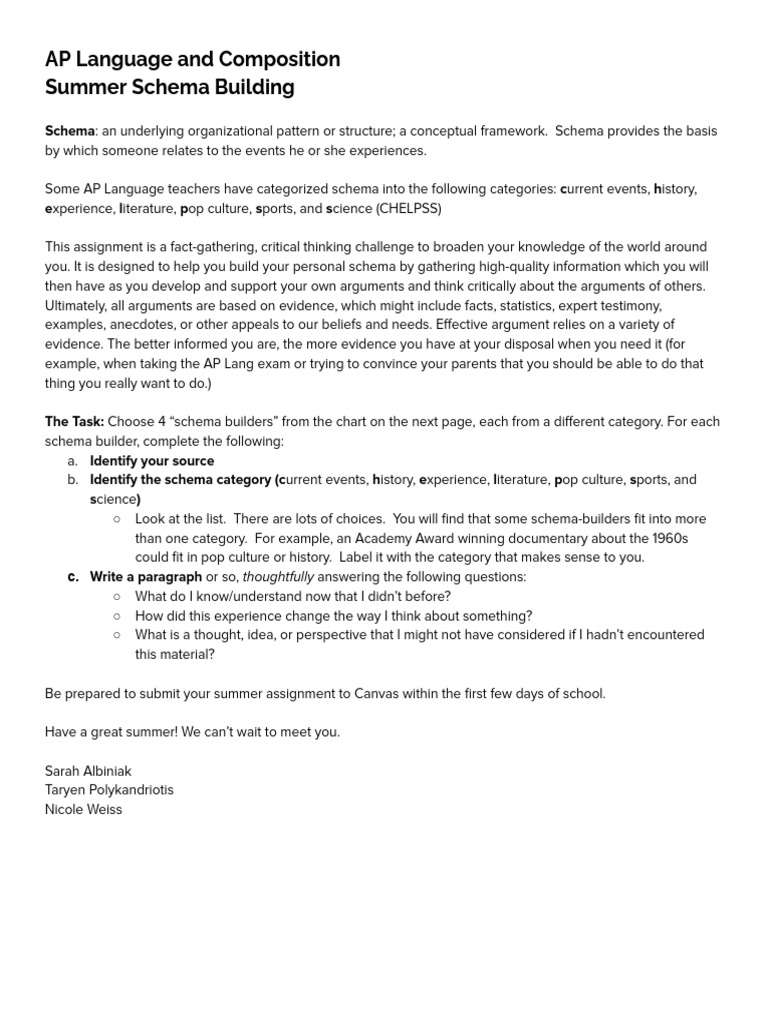 AP_Language_Summer_Reading_Assignment_24-25 | PDF