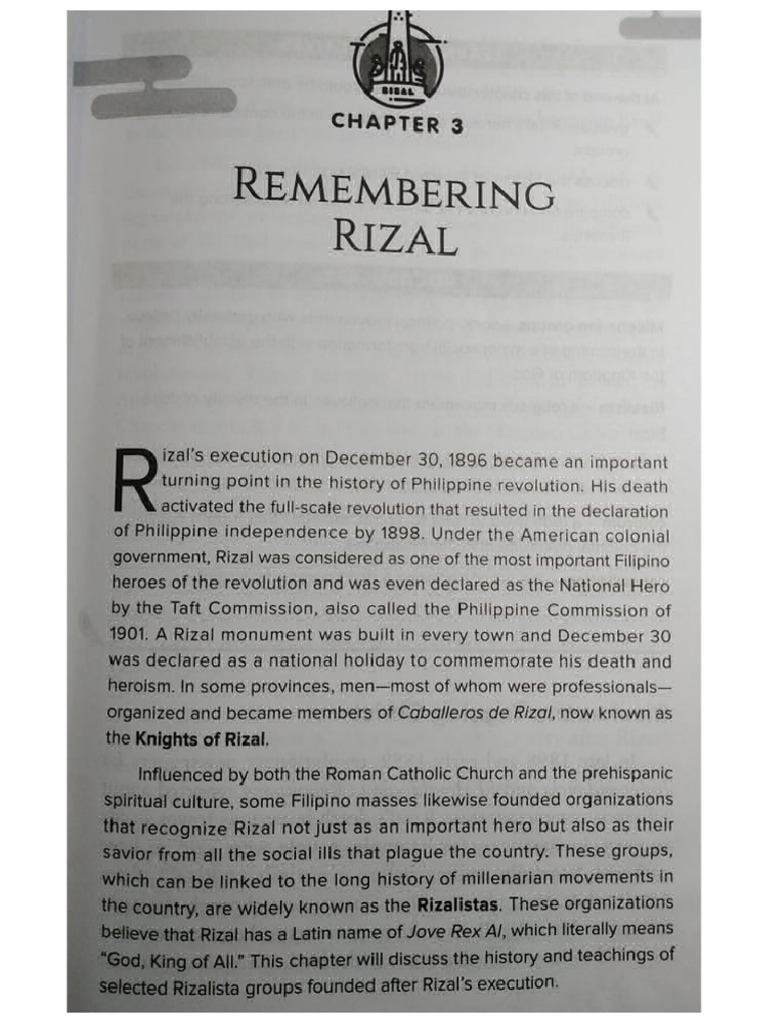 Remembering Rizal Ch3 Material | PDF
