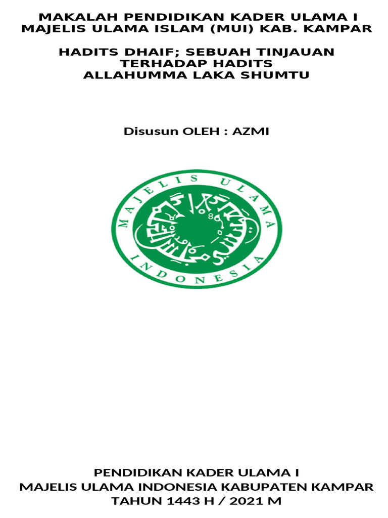 MAKALAH AZMI | PDF