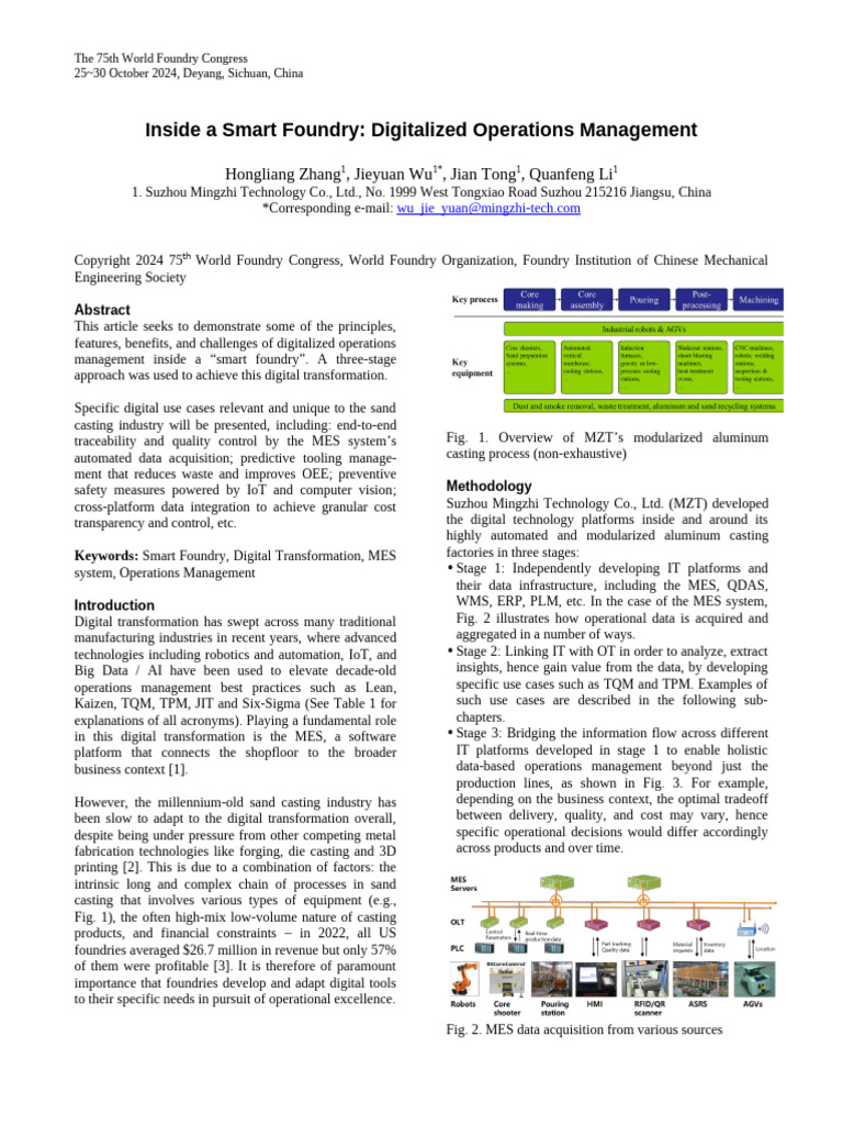 Suzhou Mingzhi Technology - Smart Factory | PDF