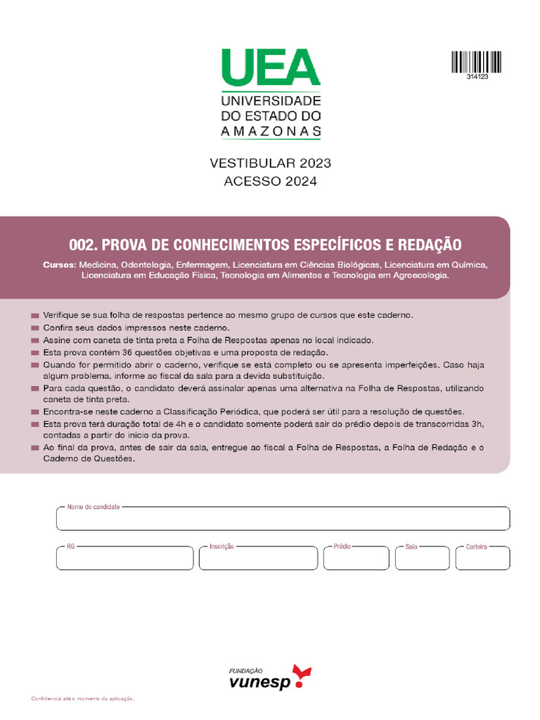 provas-e-gabaritos-uea-2023-2024 | PDF