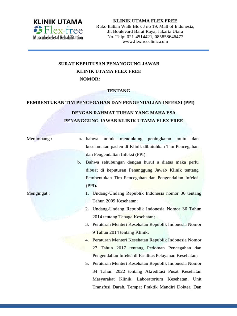 2.3.3 SK Pembentukan Tim Ppi | PDF