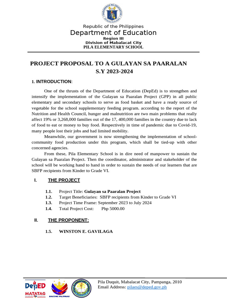 Project Proposal GPP 23-24 | PDF