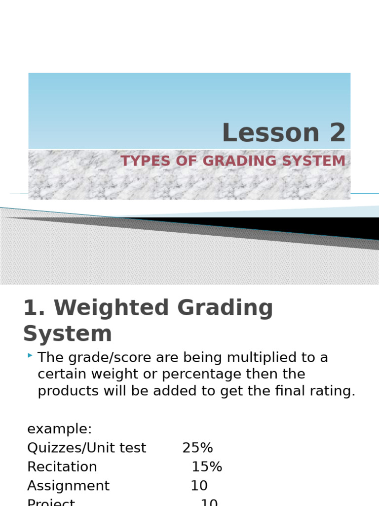 TYPES OF GRADING SYSTEM | PDF