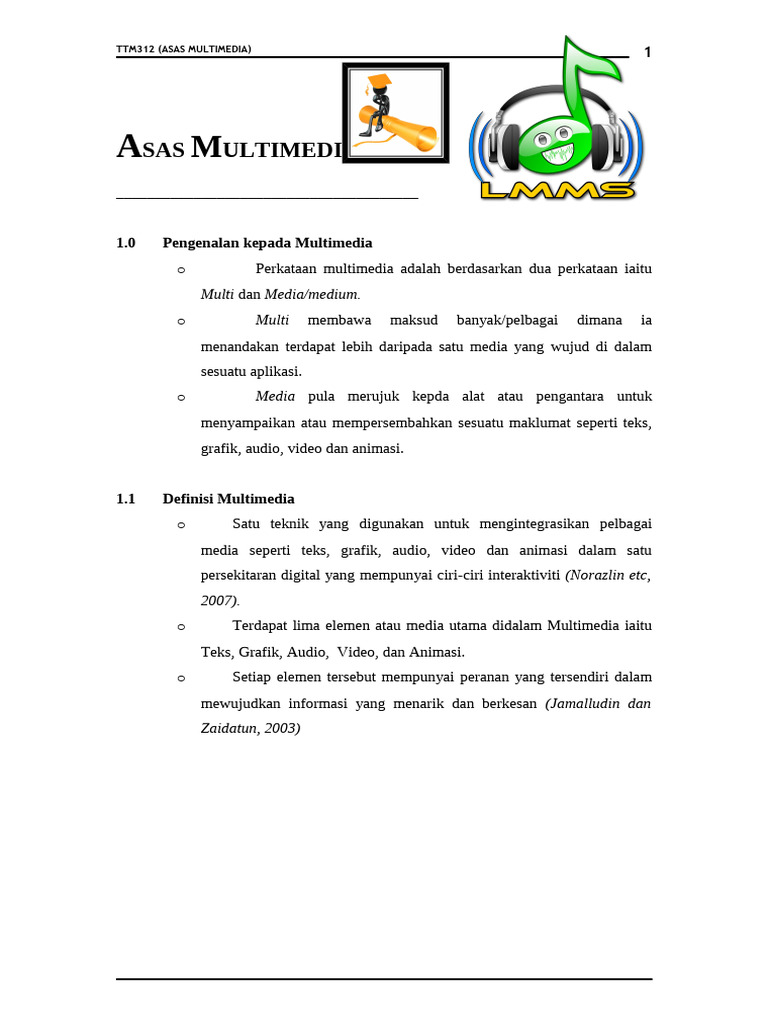 B1 Pengenalan Multimedia | PDF
