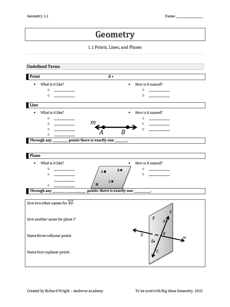 Geometry 01.notes - Reviewer | PDF