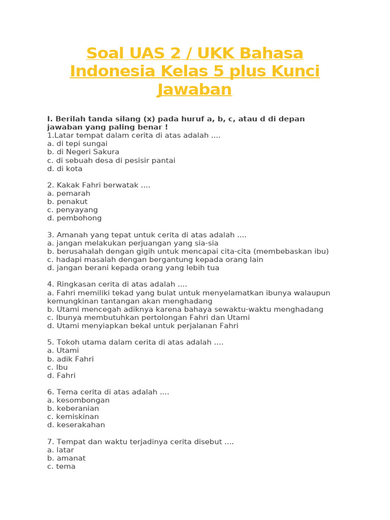 Soal UAS 2 | PDF