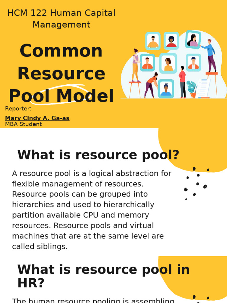 Common Resource Pool Model Human Capital Management 1 | PDF