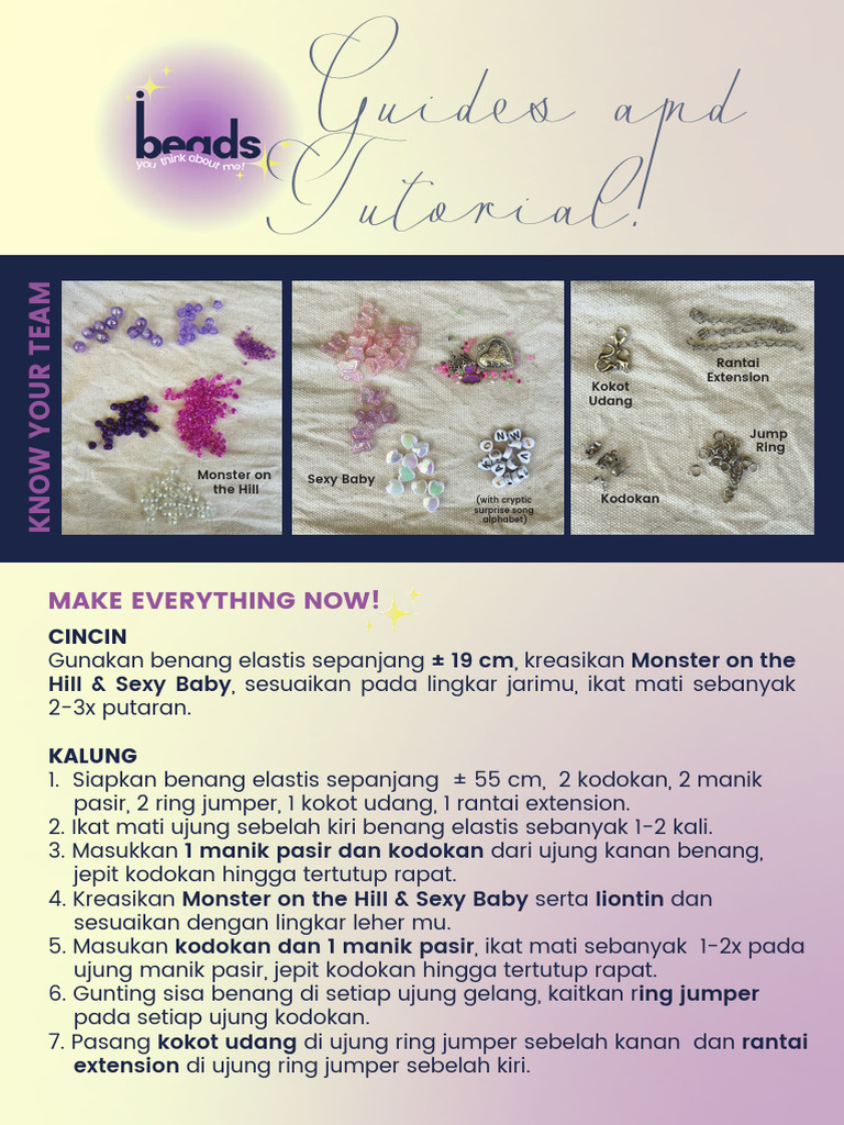 Beads Kit Guide & Tutorial-01 | PDF