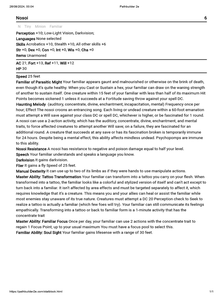 Pathbuilder 2e | PDF