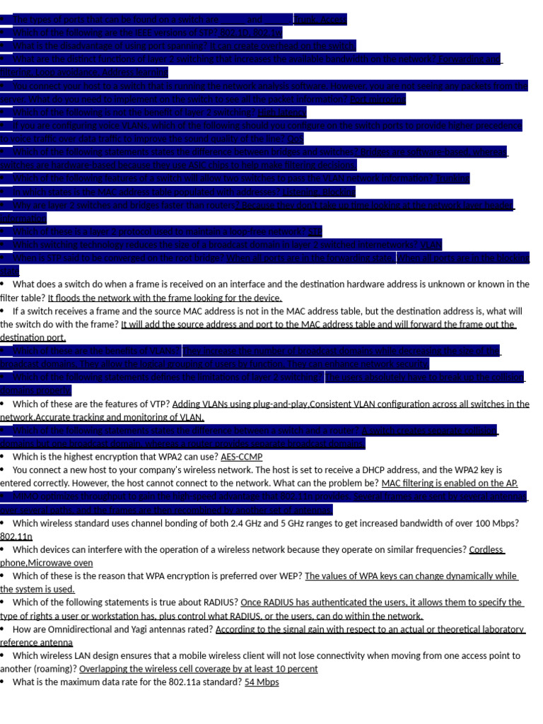 COMP Exam Notes | PDF