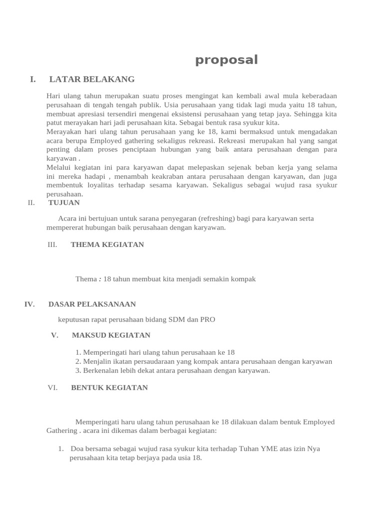 Contoh Proposal | PDF