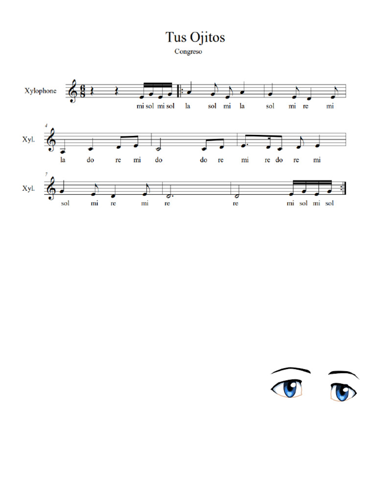 Tus Ojitos Partitura y Letra | PDF