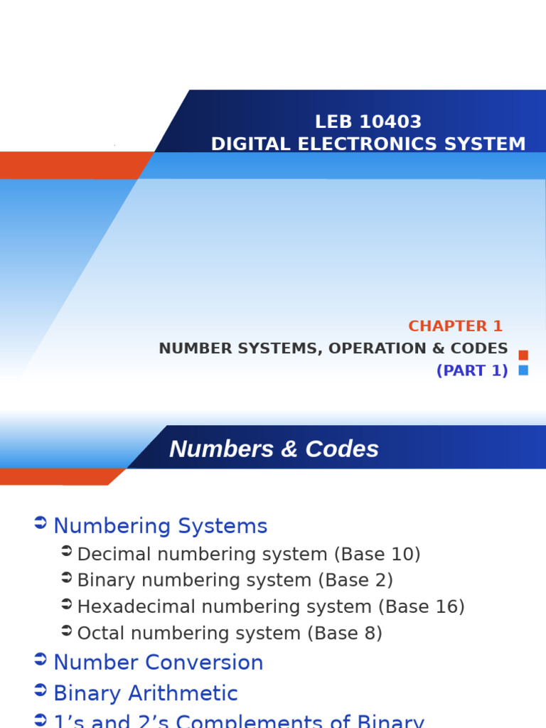 CHAPTER 1 - Digital Electronics | PDF | Decimal | Multiplication