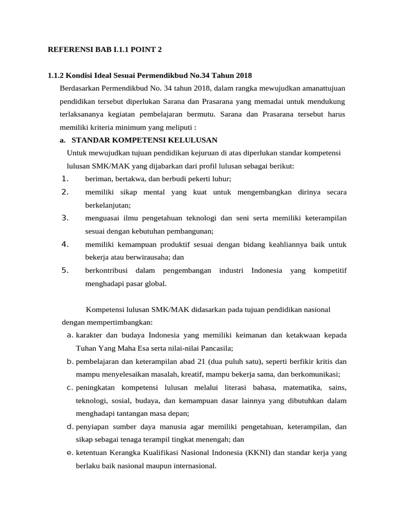 REFERENSI BAB I.1.1 Point 2 Kondisi Ideal | PDF