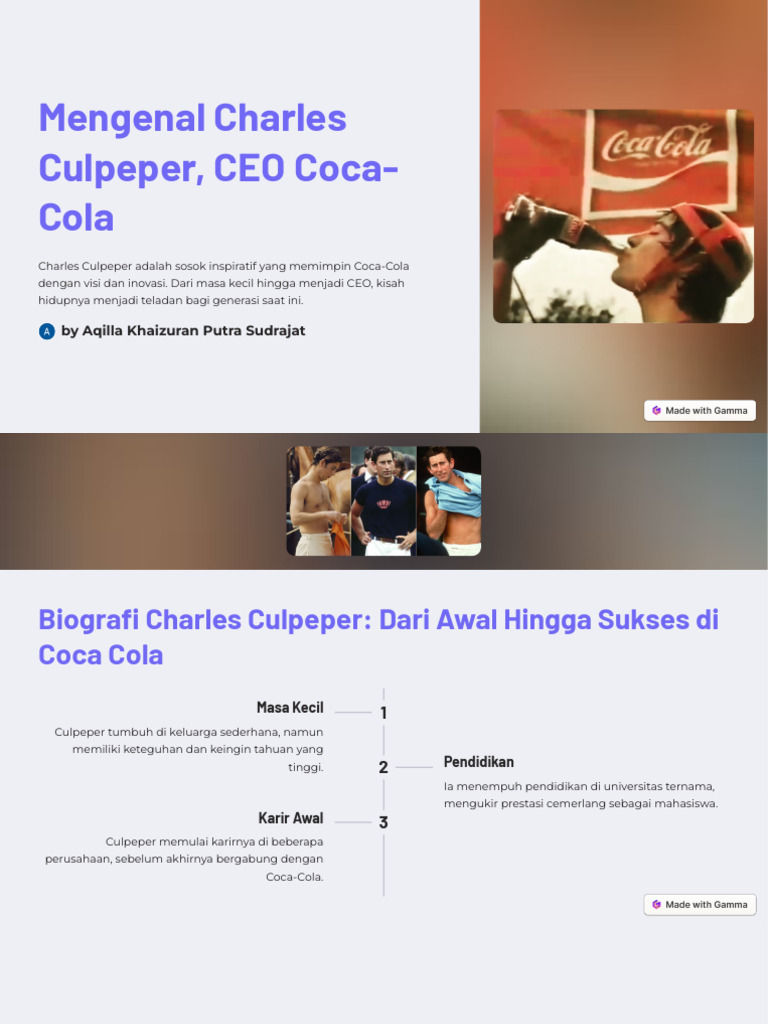 Mengenal Charles Culpeper CEO Coca Cola | PDF