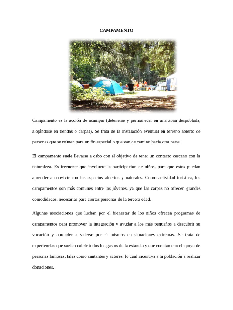 CAMPAMENTO | PDF
