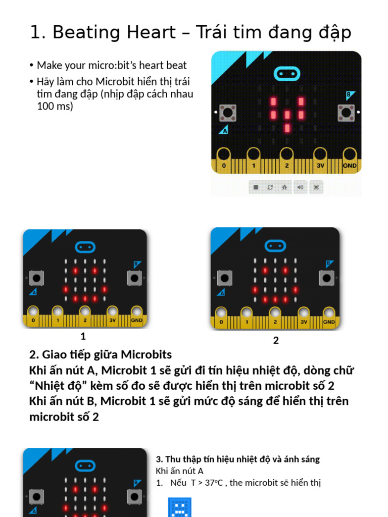 Bai Tap Lap Trinh Microbit | PDF