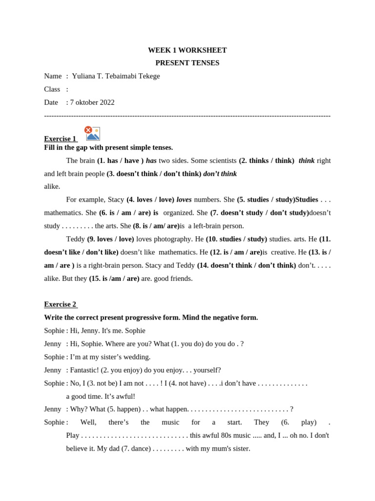 Week 1 - Excercise | PDF