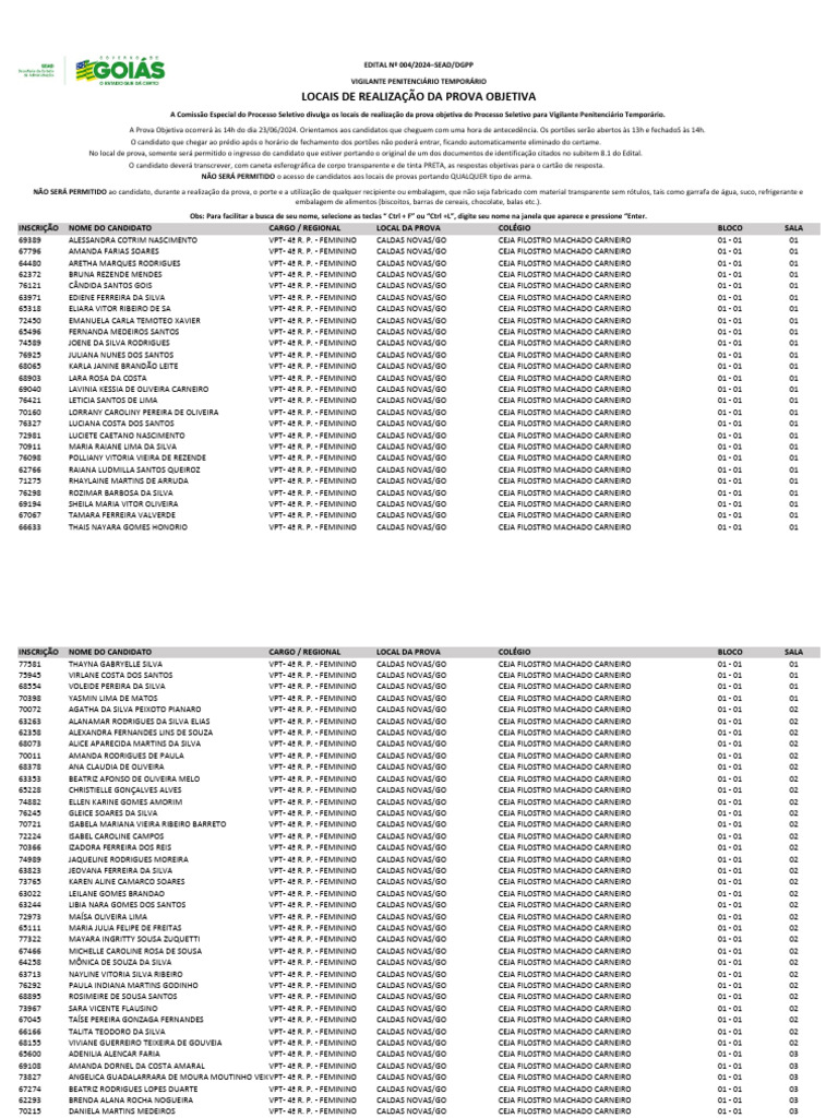 Locais de Realizacao Da Prova Obj 48 166 2 | PDF