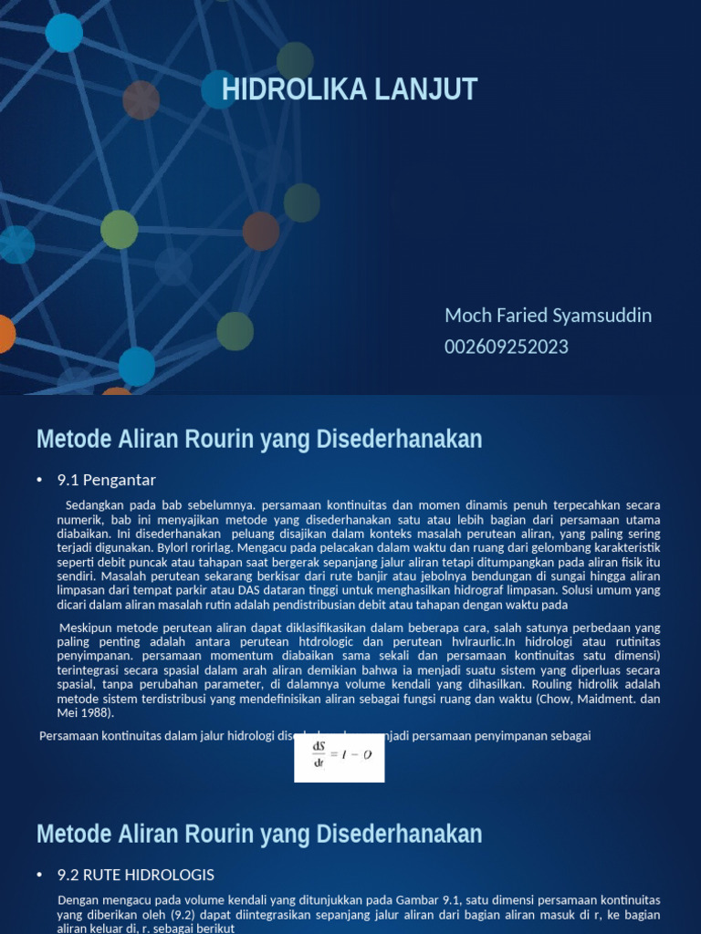 Rangkuman Buku Hidrolika Lanjut | PDF